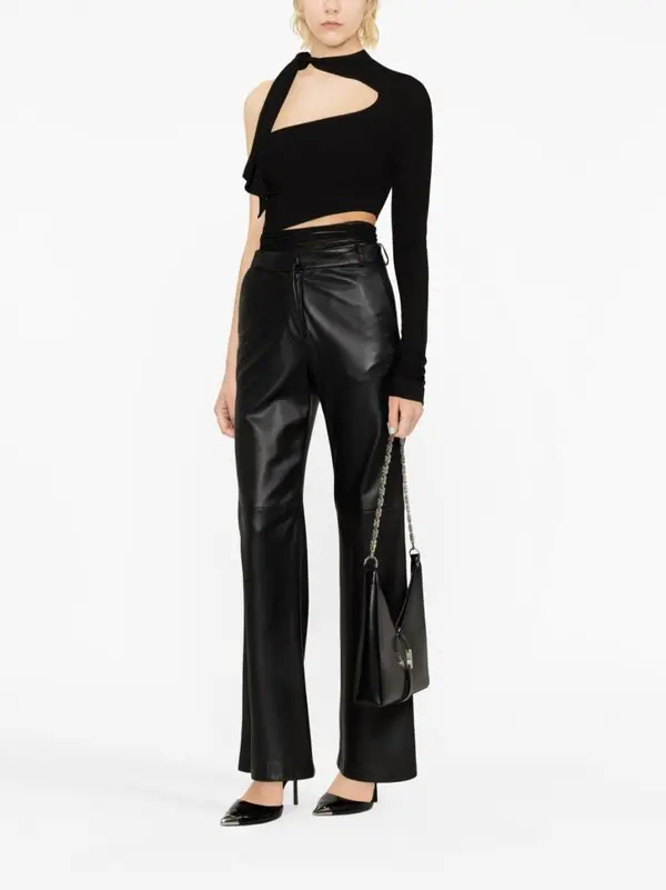 MUGLER Cut-out One-shoulder Bodysuit