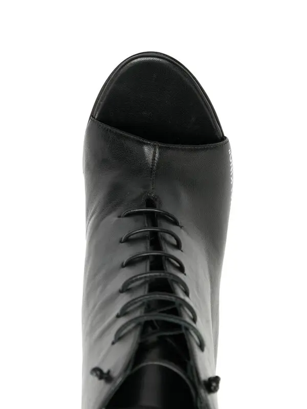Off-White Open Toe Leather Boots