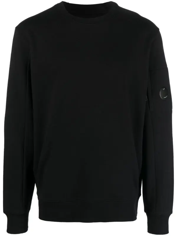 C.P. COMPANY Logo Patch Cotton Sweatshirt - Black
