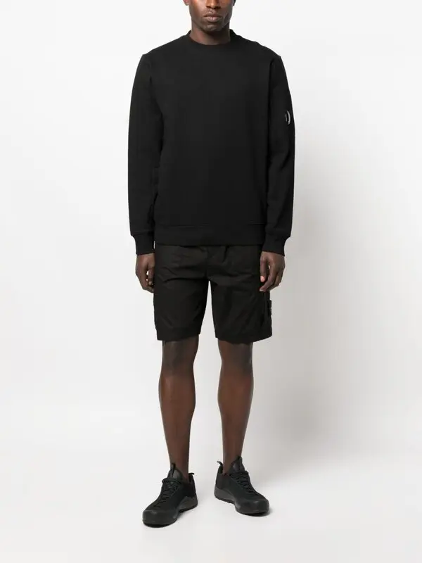 C.P. COMPANY Logo Patch Cotton Sweatshirt - Black