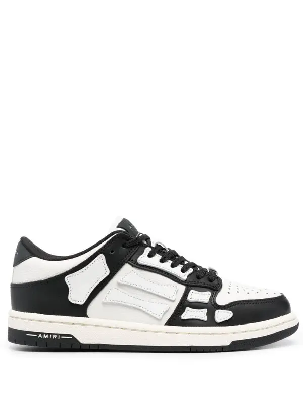 Amiri Skel Top Leather Sneakers - Black