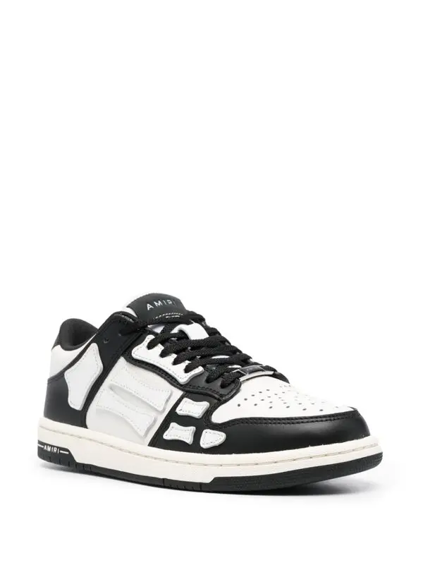 Amiri Skel Top Leather Sneakers - Black