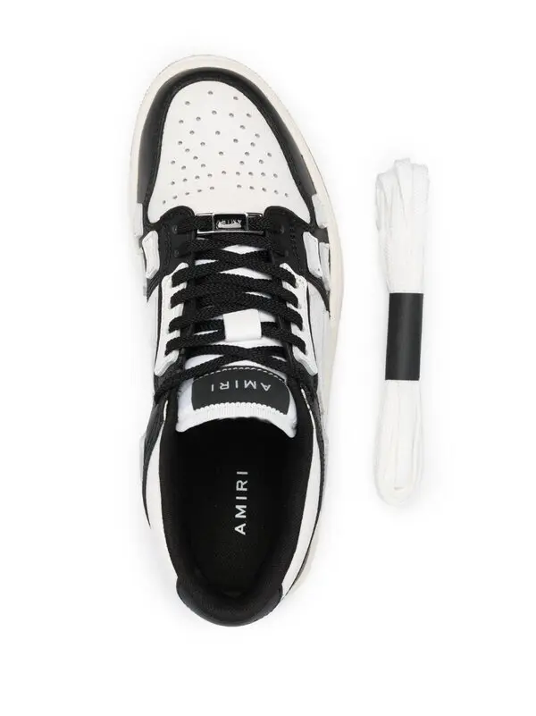Amiri Skel Top Leather Sneakers - Black