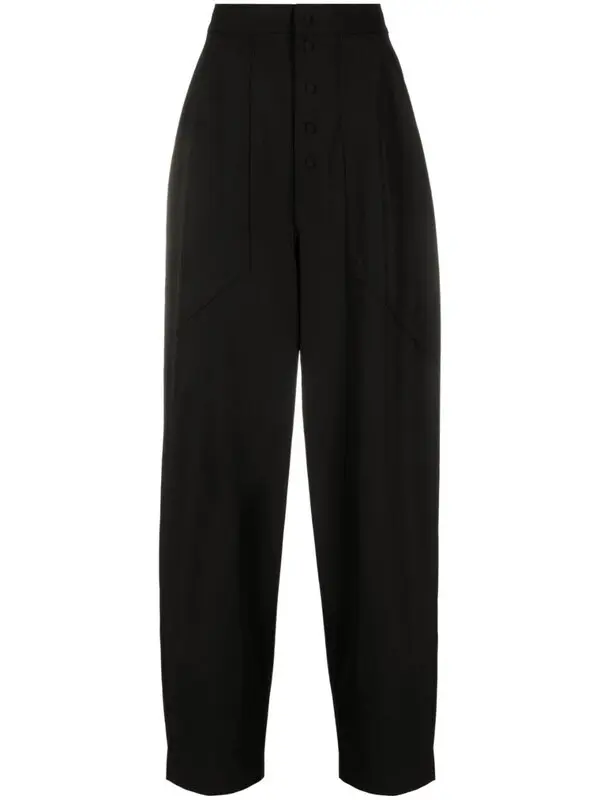 Stella McCartney Wide Leg Tailored Trousers - Black