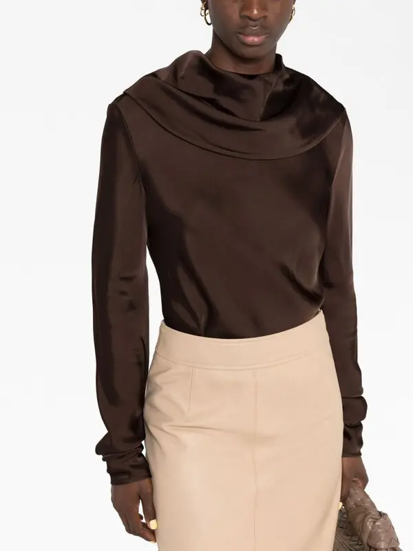 JIL SANDER Draped-neck Blouse