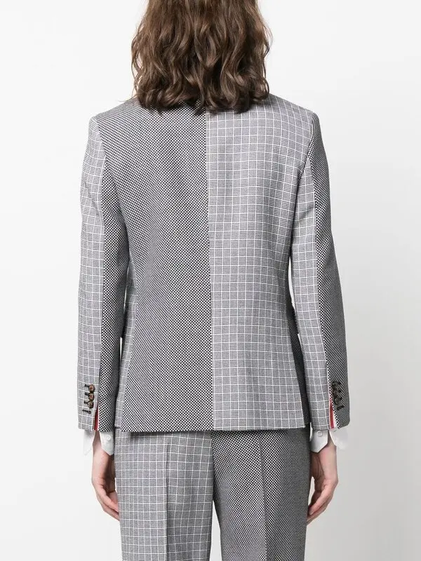 Thom Browne Mix-print Single-breasted Blazer