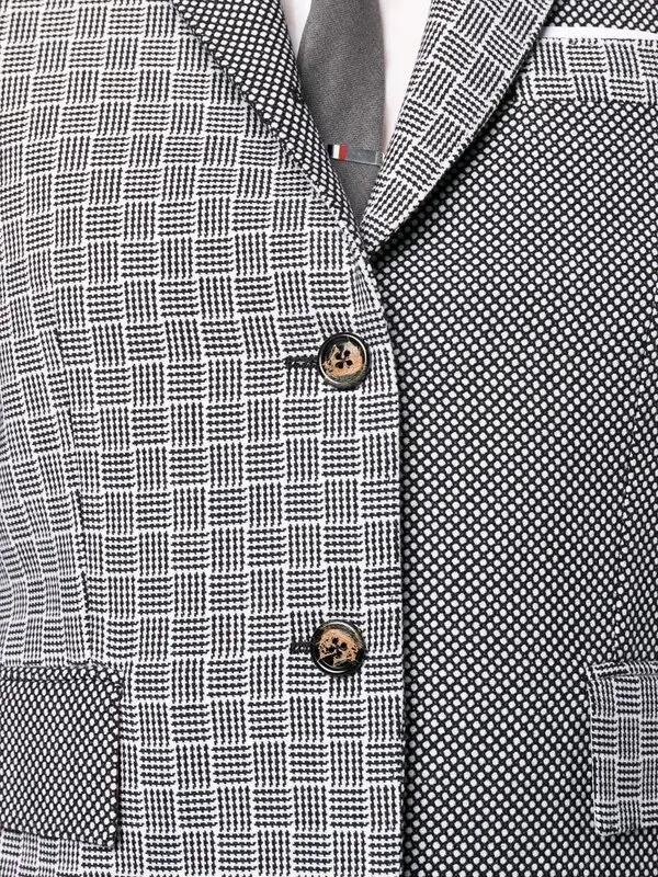 Thom Browne Mix-print Single-breasted Blazer