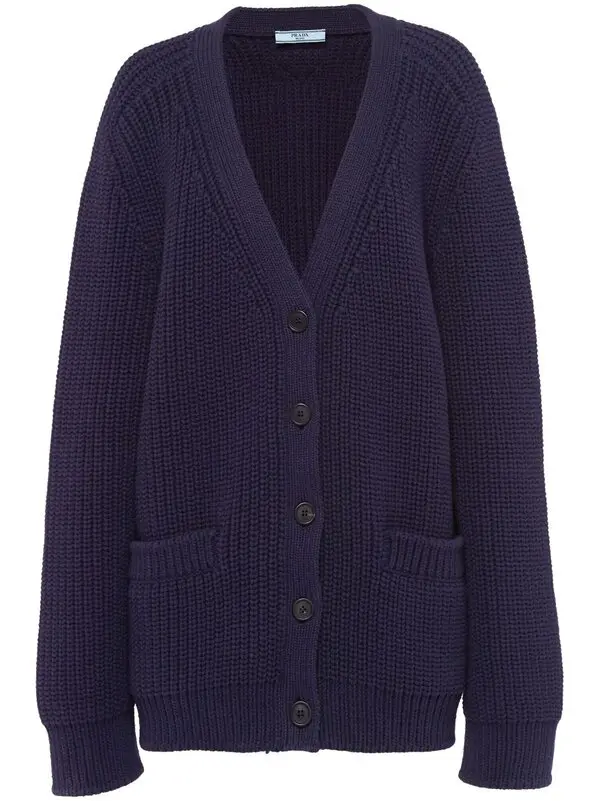 Prada V-neck Cotton Cardigan