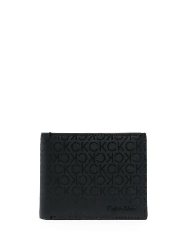 Calvin Klein Bi-fold Monogram-print Wallet - Black