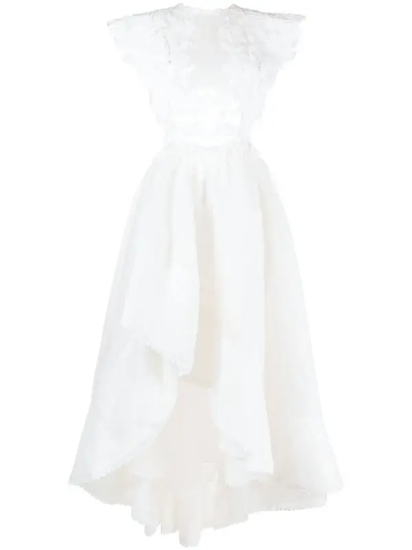 Zimmermann Flounce-skirt Embroidered Dress