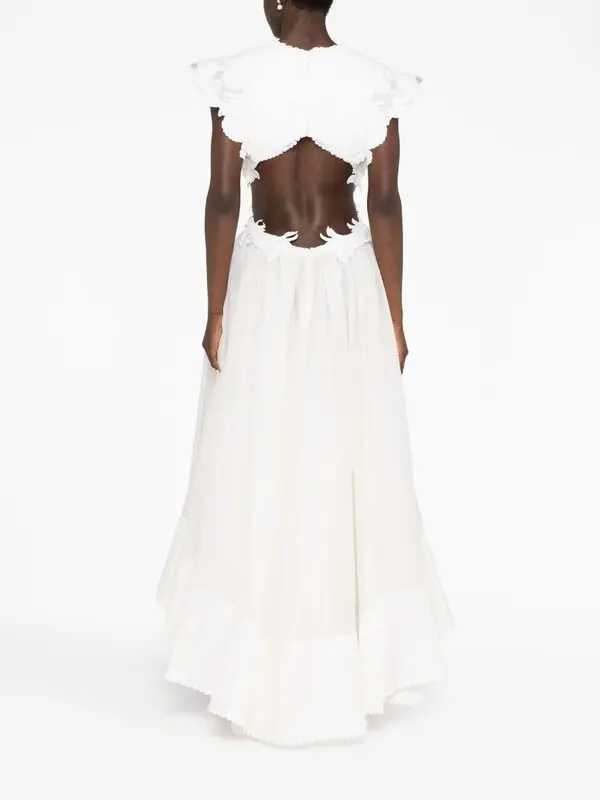 Zimmermann Flounce-skirt Embroidered Dress