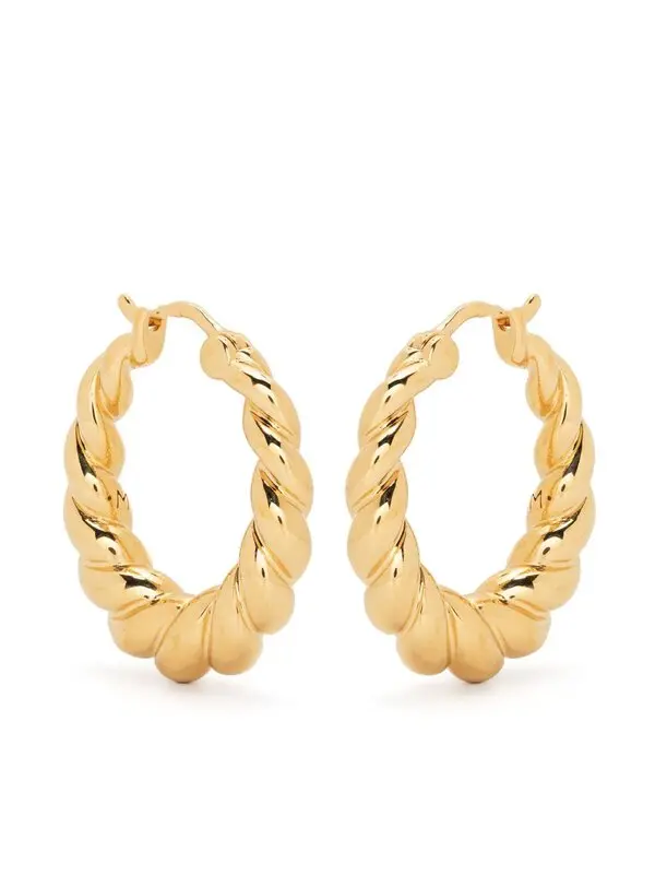 MISSOMA Twisted Tidal Medium Hoop Earrings - Gold