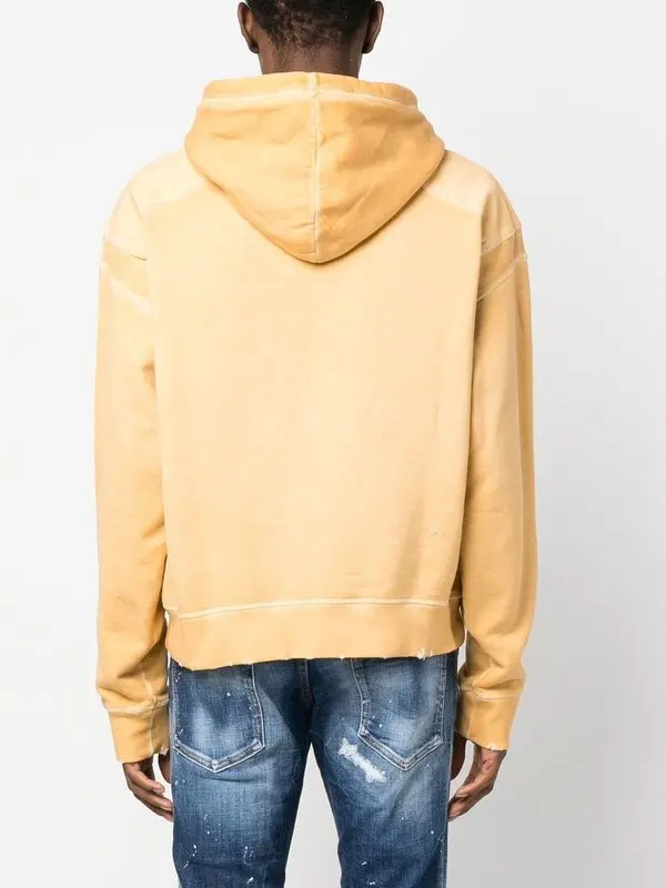Dsquared2 Logo Print Distressed Hoodie