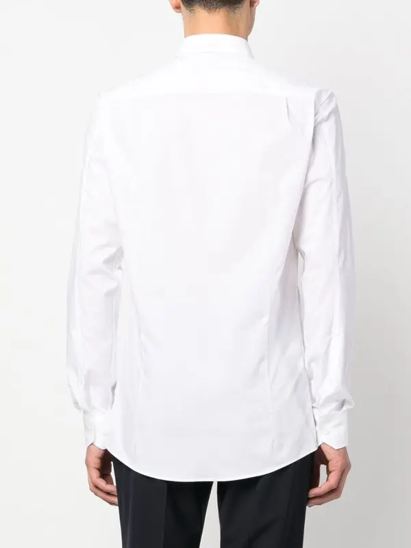 BOSS Straight-cut Cotton Shirt - White