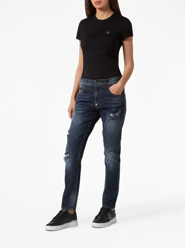 Philipp Plein Distressed-effect Denim Trousers