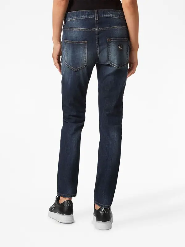 Philipp Plein Distressed-effect Denim Trousers