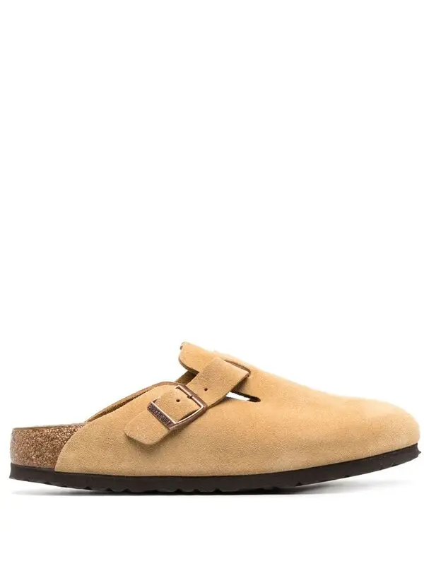 BIRKENSTOCK Boston Buckled Suede Sandals