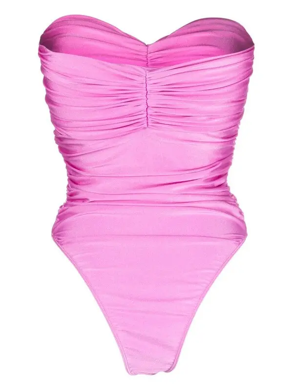 Amen Strapless Cut-out One-piece Swimsuit