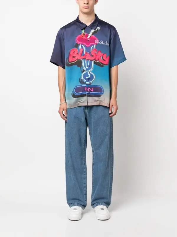 BLUE SKY INN Logo-print Short-sleeved Shirt