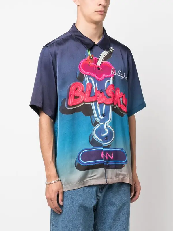 BLUE SKY INN Logo-print Short-sleeved Shirt