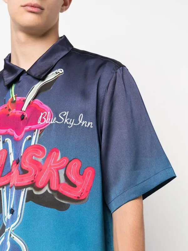 BLUE SKY INN Logo-print Short-sleeved Shirt