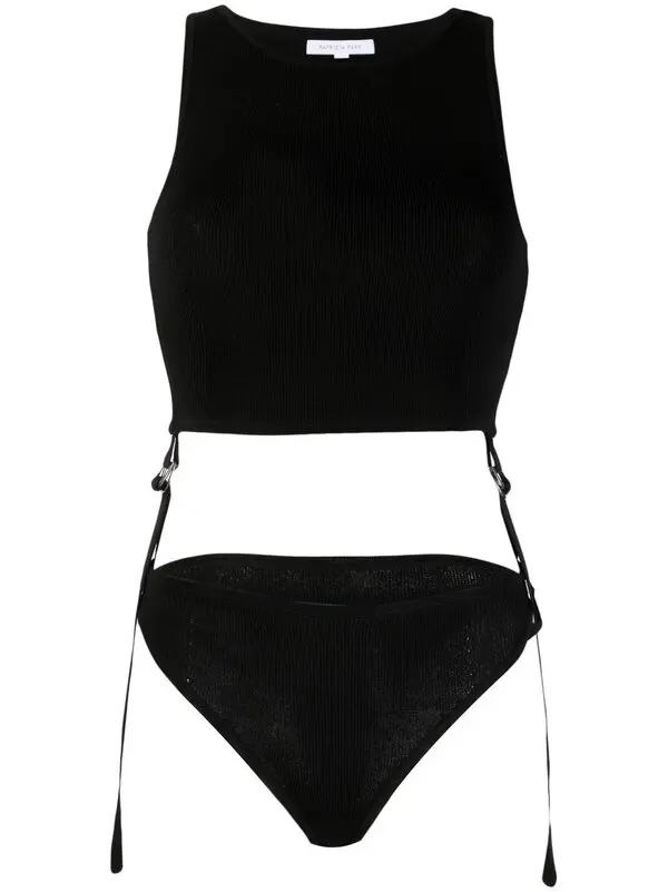 Patrizia Pepe Ribbed-knit Sleeveless Bodysuit