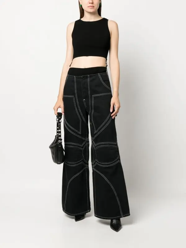 Patrizia Pepe Ribbed-knit Sleeveless Bodysuit