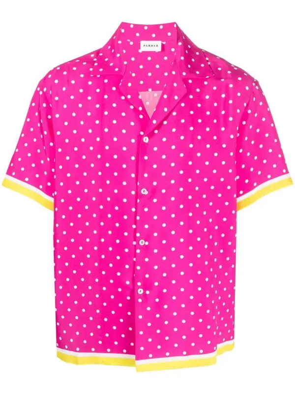 P.a.r.o.s.h Polka-dot Print Silk Shirt - Pink
