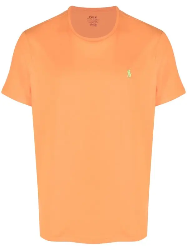 Polo Ralph Lauren Embroidered-logo Cotton T-shirt - Orange