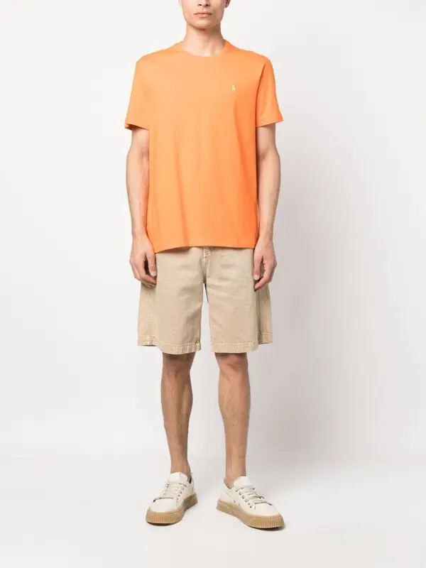 Polo Ralph Lauren Embroidered-logo Cotton T-shirt - Orange
