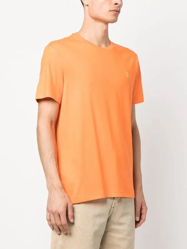 Polo Ralph Lauren Embroidered-logo Cotton T-shirt - Orange