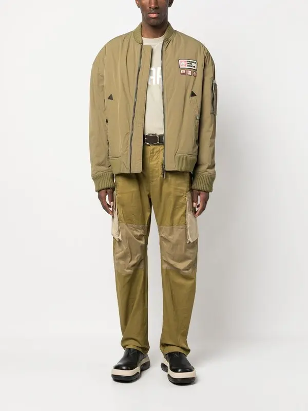 Dsquared2 Logo Patch Zipped Bomber Jacket