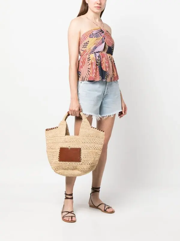 Ba&sh Ara Raffia Tote Bag