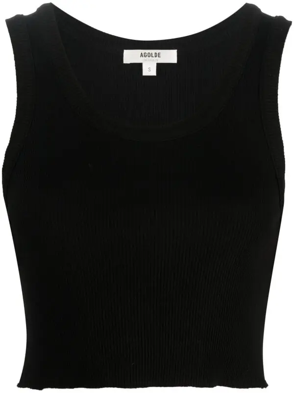 AGOLDE Ribbed-knit Sleeveless Top