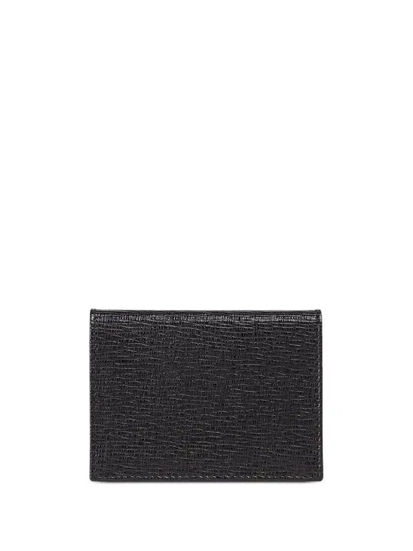 FERRAGAMO Gancini Leather Card Holder - Black