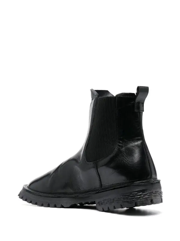 Moma Elasticated-side-panels Leather Boots