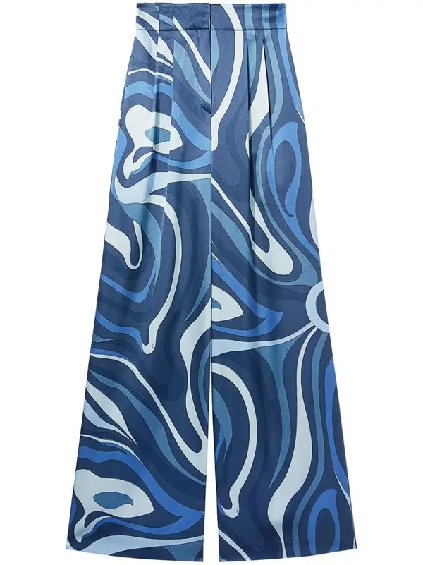 Emilio Pucci Abstract-print Silk Culottes