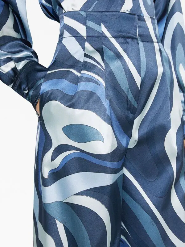 Emilio Pucci Abstract-print Silk Culottes