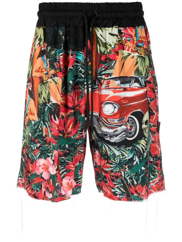 MAUNA KEA Graphic Print Track Shorts
