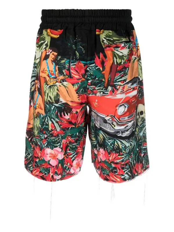 MAUNA KEA Graphic Print Track Shorts