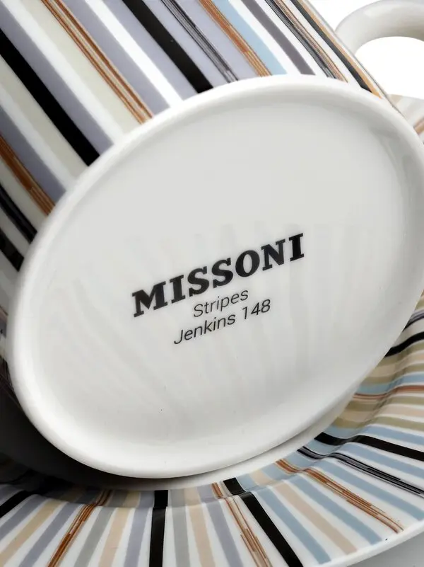Missoni Jenkins Stripe Tea Set - White