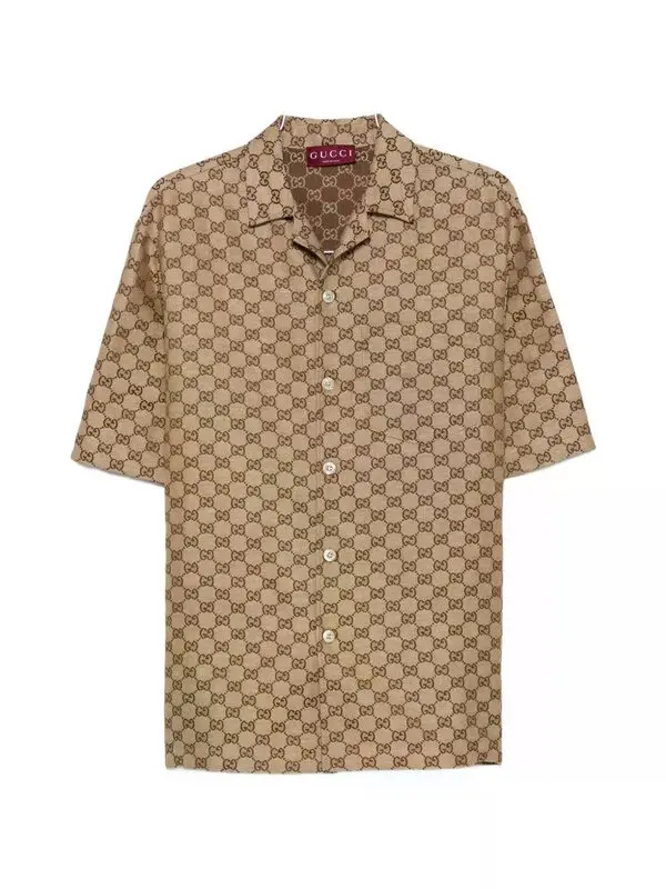 Gucci Gg Linen-blend Shirt - Neutrals