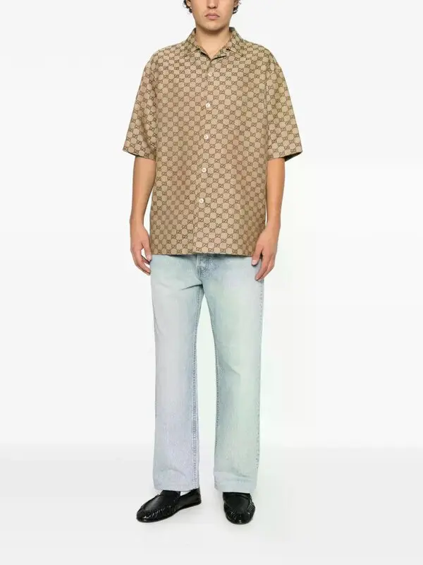 Gucci Gg Linen-blend Shirt - Neutrals