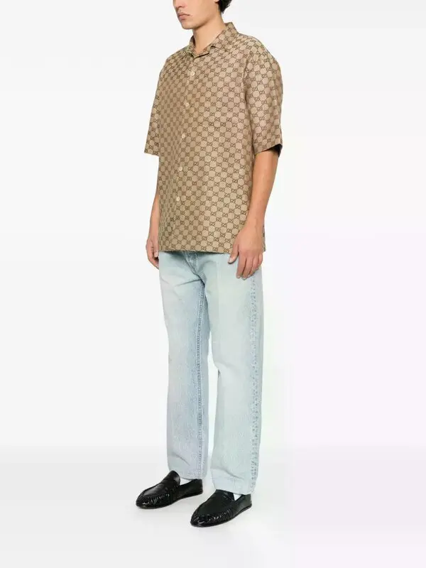 Gucci Gg Linen-blend Shirt - Neutrals