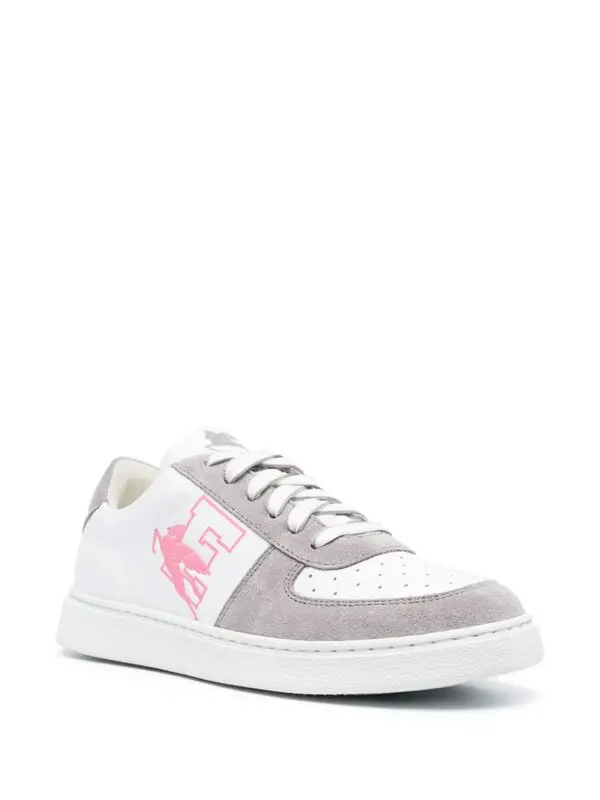 Etro Pegaso Leather Sneakers - Grey
