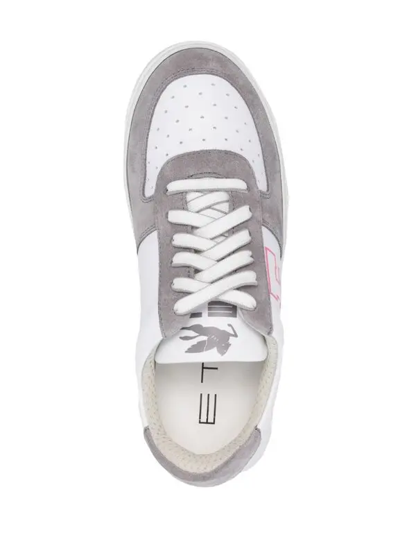 Etro Pegaso Leather Sneakers - Grey