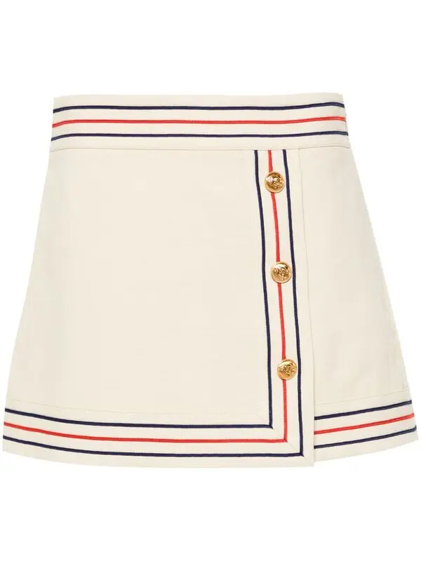Gucci Striped Border Mini Skirt - Neutrals