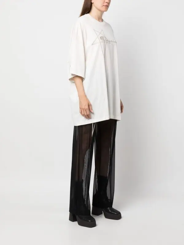 Rick Owens Logo-embossed T-shirt - Neutrals