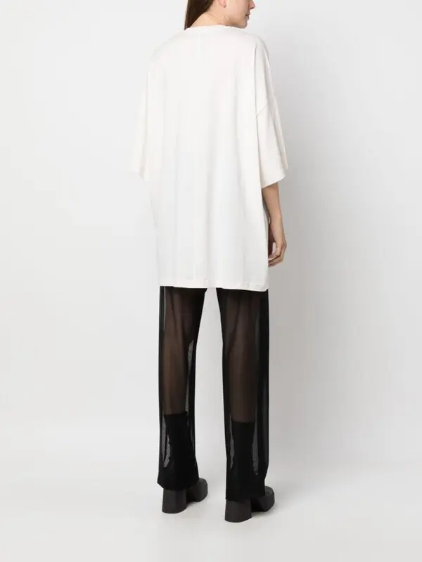 Rick Owens Logo-embossed T-shirt - Neutrals