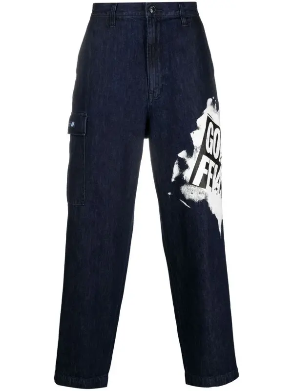 WTAPS Logo-print Denim Trousers